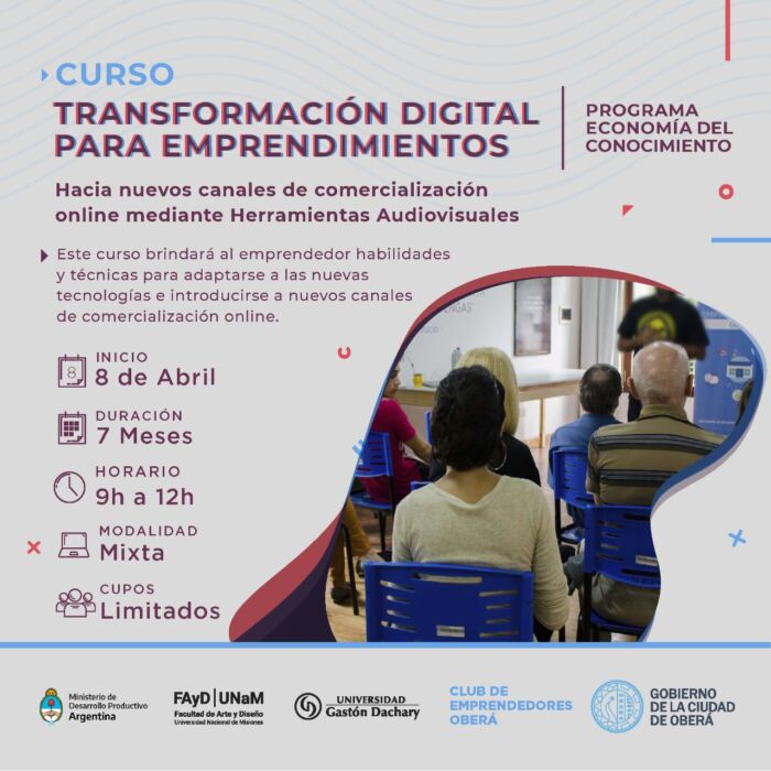 Brindarán curso de transformación digital para emprendimientos en Oberá